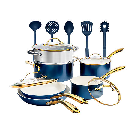 Click here for Gotham Steel Navy 15-pc. Ultra Nonstick Ceramic Co... prices