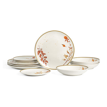 Click here for Stone + Lain Maple 12-pc. Porcelain Dinnerware Set... prices