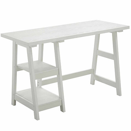 Click here for Booker Trestle Desk  One Size  White prices
