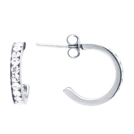 Click here for Silver Treasures Womens Crystal Sterling Silver 15... prices