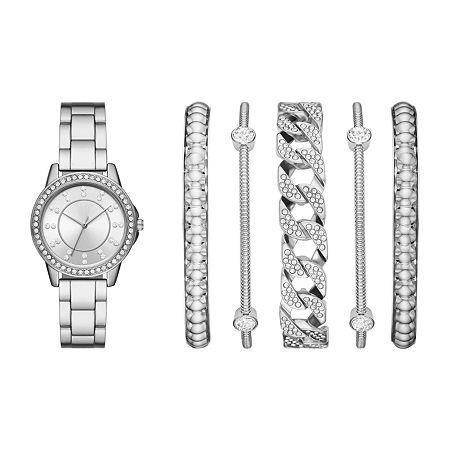 Click here for Ladies Womens Silver Tone 6-pc. Watch Boxed Set Fm... prices