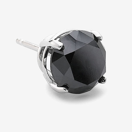 Click here for 1 CT. Steel Single Black Diamond Stud Earring  One... prices