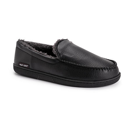 Muk Luks Mens Moccasin Slippers - Black