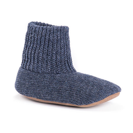 Muk Luks Mens Morty Ragg Wool Slippers - Denim
