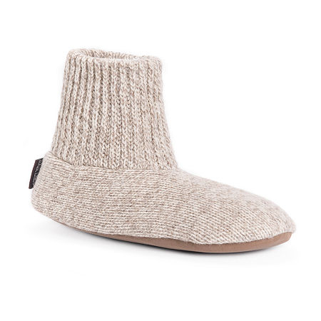 Muk Luks Mens Morty Ragg Wool Slippers - Natural