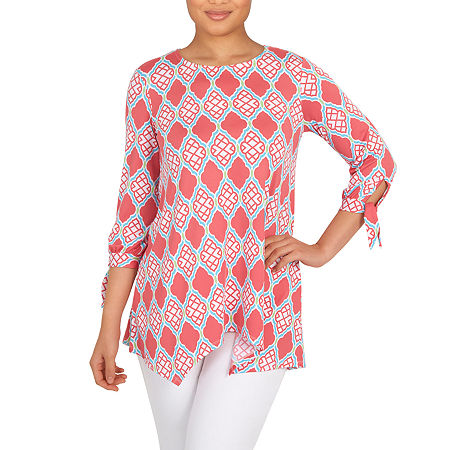 Click here for Larky Lark Plus Womens Round Neck 3/4 Sleeve Tunic... prices