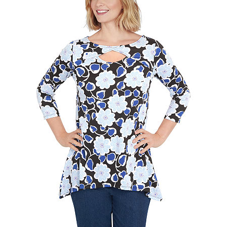 Click here for Larky Lark Womens Scoop Neck 3/4 Sleeve Stretch Fa... prices