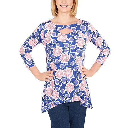 Click here for Larky Lark Womens Scoop Neck 3/4 Sleeve Stretch Fa... prices