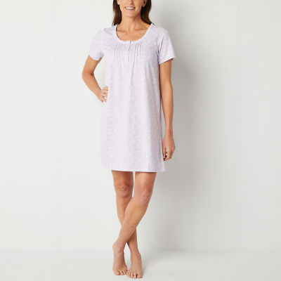 Adonna Womens Short Sleeves Scoop Neck Nightgown - JCPenney