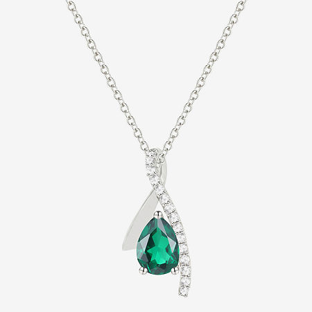 Click here for Womens Lab Created Gemstone Sterling Silver Pear 1... prices