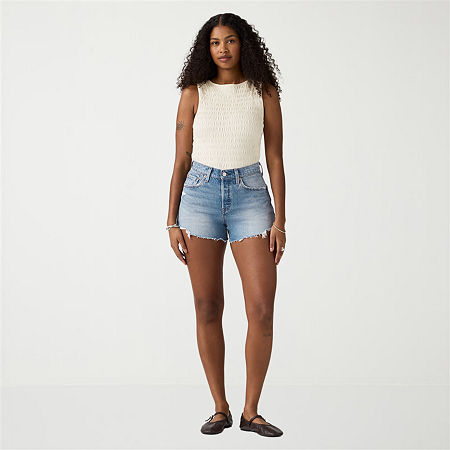 Click here for Levis Juniors 501 High-Rise Curve Shorts - Signs O... prices