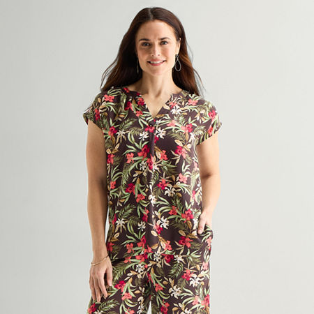 Click here for Liz Claiborne Womens Tall Split Crew Neck Short Sl... prices