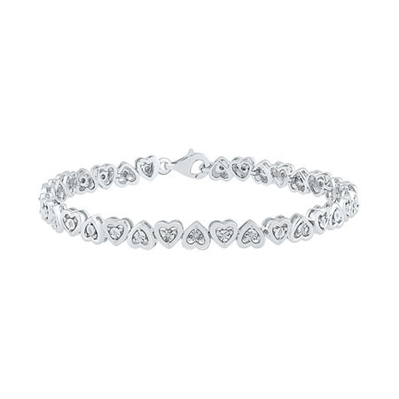 Click here for Womens 1/10 CT. T.W. Natural White Diamond Sterlin... prices