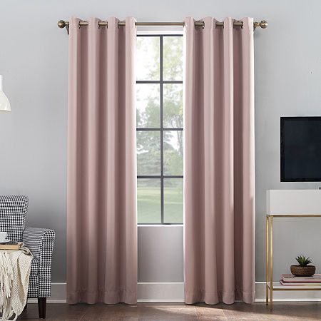 Oslo Theater Grade Extreme 100 Blackout Grommet Curtain Panel - Blush