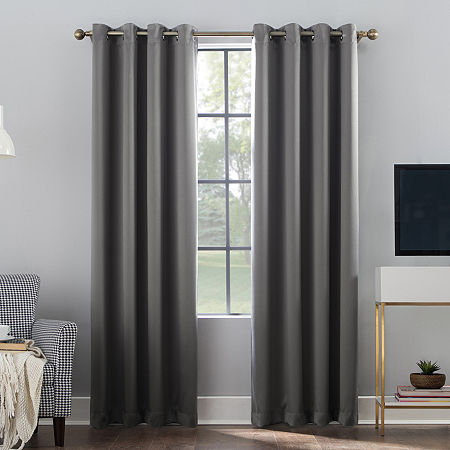Oslo Theater Grade Extreme 100 Blackout Grommet Curtain Panel - Grey