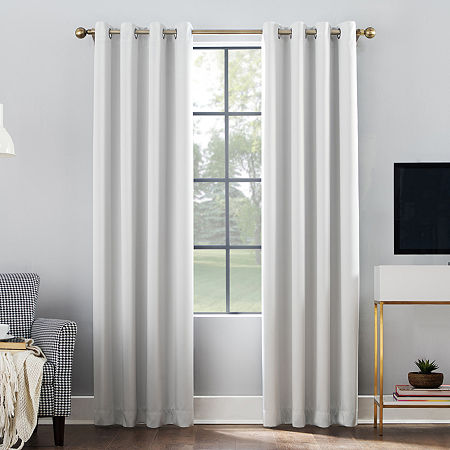 Oslo Theater Grade Extreme 100 Blackout Grommet Curtain Panel - Pearl