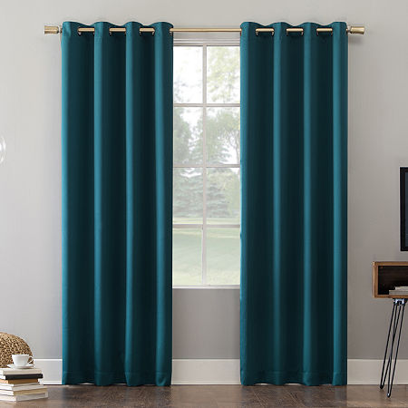 Oslo Theater Grade Extreme 100 Blackout Grommet Curtain Panel - Teal