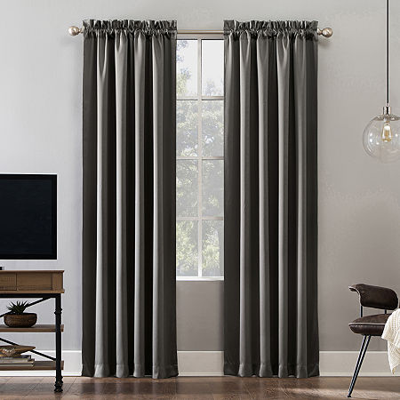 Oslo Theater Grade Extreme 100 Blackout Rod Pocket Curtain Panel - Grey