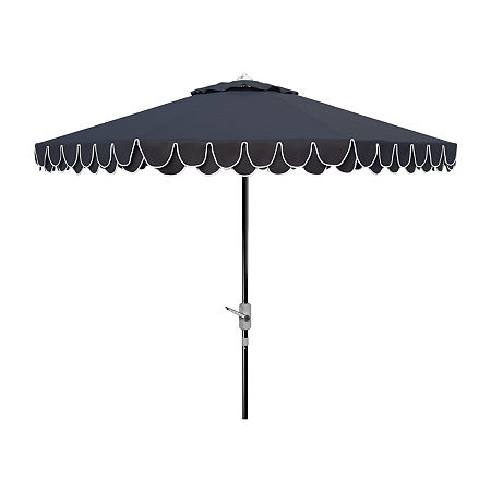 Elegant 9 Valance Umbrella - Navy  White