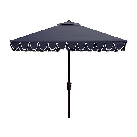 Elegant 7.5 Square Umbrella - Navy  White