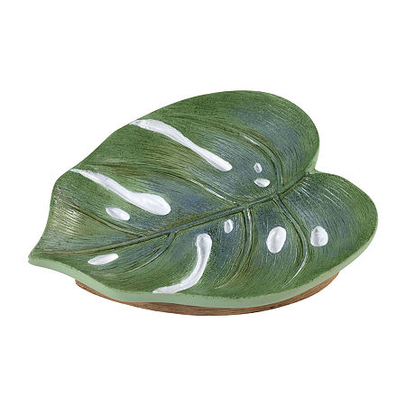 Click here for Avanti Viva Palm Leaf Cut-Out Resin Soap Dish - Gr... prices
