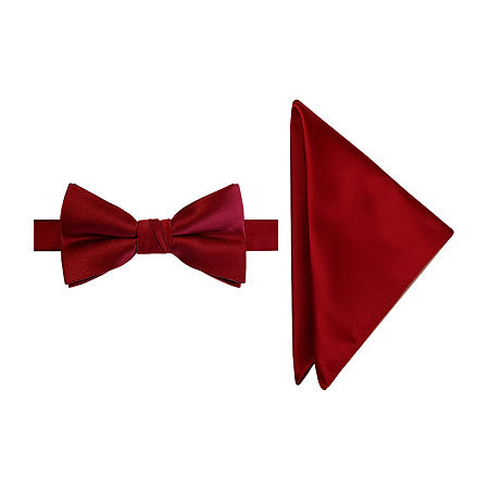 Click here for J. Ferrar Solid Bow Tie Set  One Size  Red prices