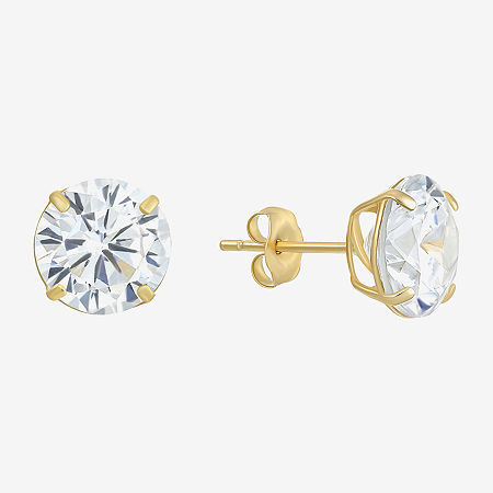 Click here for Cubic Zirconia 14K Gold 8mm Stud Earrings  One Siz... prices