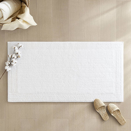 Madison Park Signature Splendor Reversible Tufted Cotton Bath Rug  21 x 34 - White