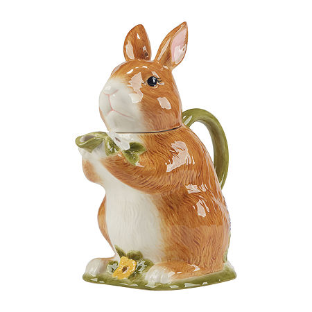 Certified International Easter Meadow 3-d Bunny Teapot - Miscellaneous
