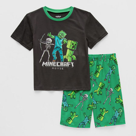 Click here for Little & Big Kid Boys Minecraft Crew Neck Short Sl... prices