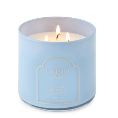 Distant Lands 14oz 3 Wick Lakeside Air Scented Jar Candle, Color ...