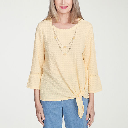 Click here for Alfred Dunner Flower Power Womens Crew Neck 3/4 Sl... prices