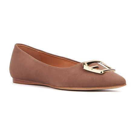 Click here for Womens Hartwell Buckle Detail Ballet Flat - Taupe prices