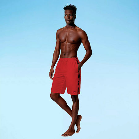 Click here for Nike Mens Drawstring Waist Swim Trunks  Large  Red prices