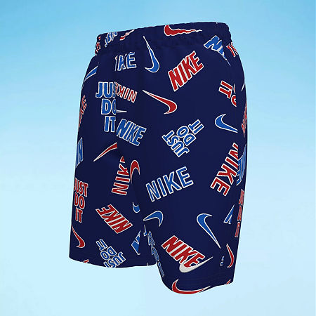 Click here for Nike Big Kid Boys Logo Swim Trunks  Small (8)  Blu... prices