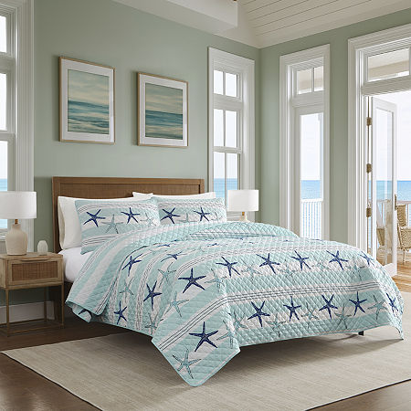 Click here for Avanti Starfish Stripe Reversible Quilt Sets prices