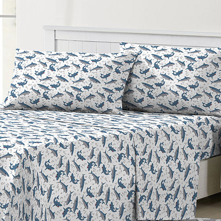 Click here for Dream Factory Sharks 3-Pc. Sheet Set  Twin - Blue prices
