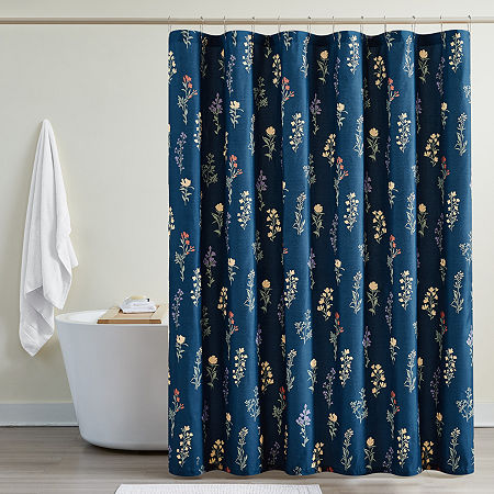 Click here for Cannon Avery Floral Shower Curtain  One Size  Blue prices