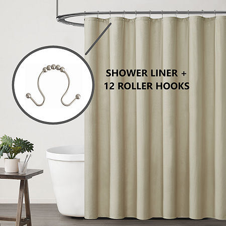 Click here for Truly Calm Embossed Shower Curtain Liner  One Size... prices