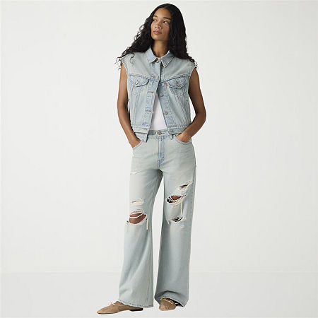 Click here for Levis Womens Mid-Rise Wide-Leg Bootcut Jeans - Que... prices