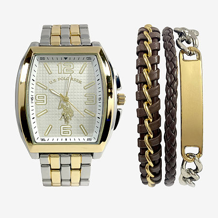 Click here for U.S. Polo Assn. Mens Two Tone 4-pc. Watch Boxed Se... prices