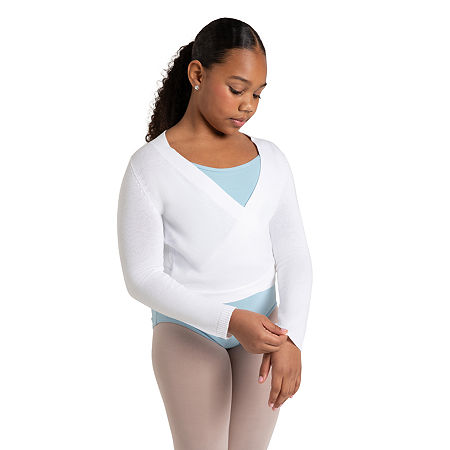 Click here for Capezio Juniors Wrap Sweater - Girls - White prices