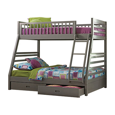 Click here for Ashton Kids Bunk Bed With Storage  One Size  Gray prices