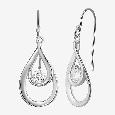 Click here for Womens Cubic Zirconia Sterling Silver Drop Earring... prices