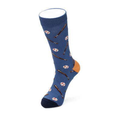 HS By Happy Socks 1 Pair Crew Socks Mens, Color: Blue Baseball - JCPenney