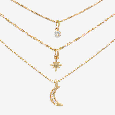 Click here for Mixit Womens Cubic Zirconia Moon Star Hypoallergen... prices