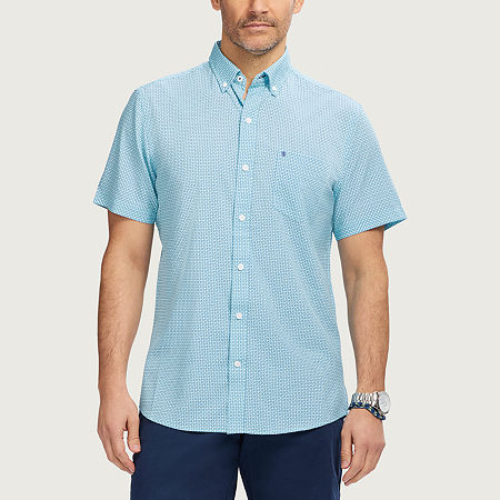 Click here for IZOD Breeze Mens Short Sleeve Athletic Fit Button-... prices