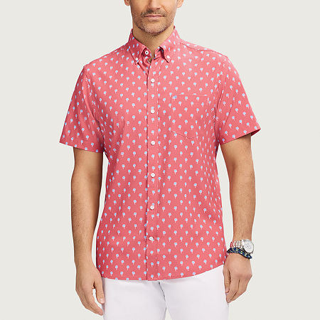Click here for IZOD Breeze Mens Short Sleeve Athletic Fit Button-... prices