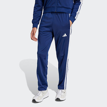 adidas Mens Stripe Logo Snap Pants - Dark Blue / Wht