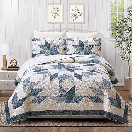 Click here for Modern Heirloom Bright Star Patchwork Quilt Set  O... prices